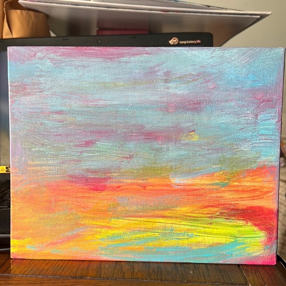 Art | 8x1 Acrylic Abstract Art In Canvas Board Therapy Adult Addiction ...